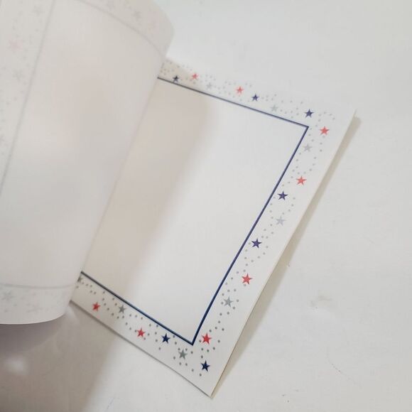 Vintage | Office | Vintage9s American Red White Blue Stars Stationary ...